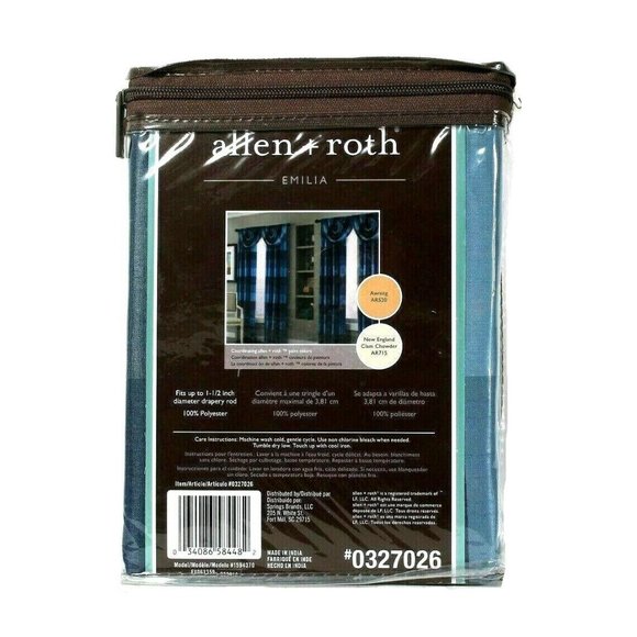 Allen & Roth | Accents | Allen Roth Emilia Valance Curtains Blue | Poshmark
